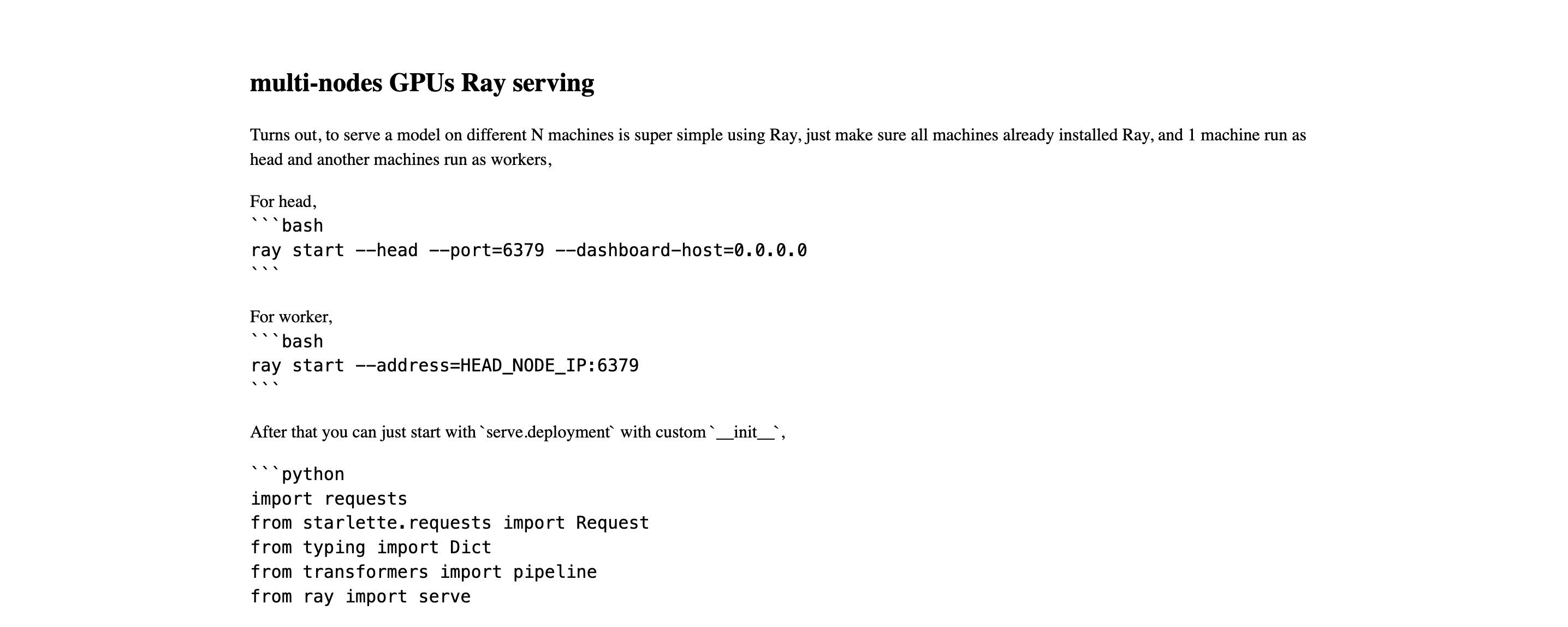 Malaysia-AI blog multi-nodes GPUs Ray serving